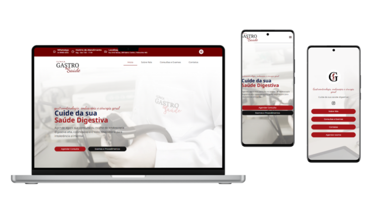 Site Multipage para Clínica de Gastroenterologia • Studio Luiza Fecker